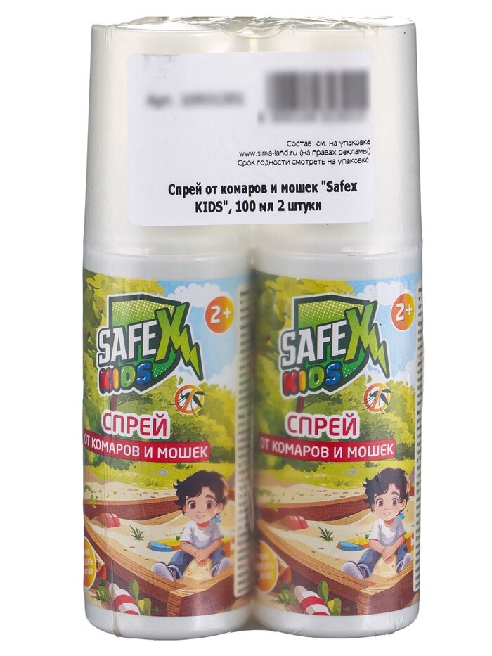 Спрей от комаров и мошек Safex KIDS, 100 мл 2 штуки