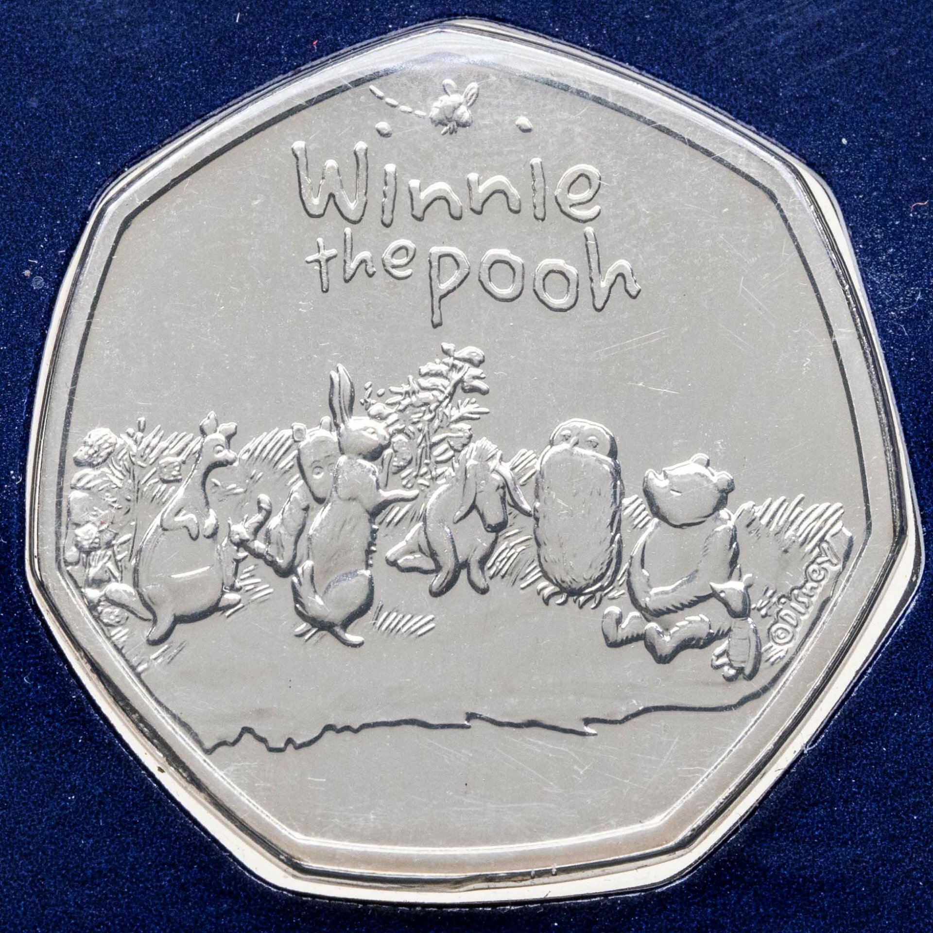 Великобритания 50 пенсов pence 2021 "Винни пух и друзья", Мельхиор медь-никель, в сохранности BUNC