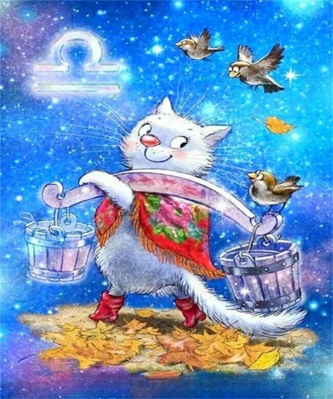 Алмазная мозаика "Зенюк Рина серия Синие коты " Вышивка Живопись Картина стразами ремесла 40х50 cм