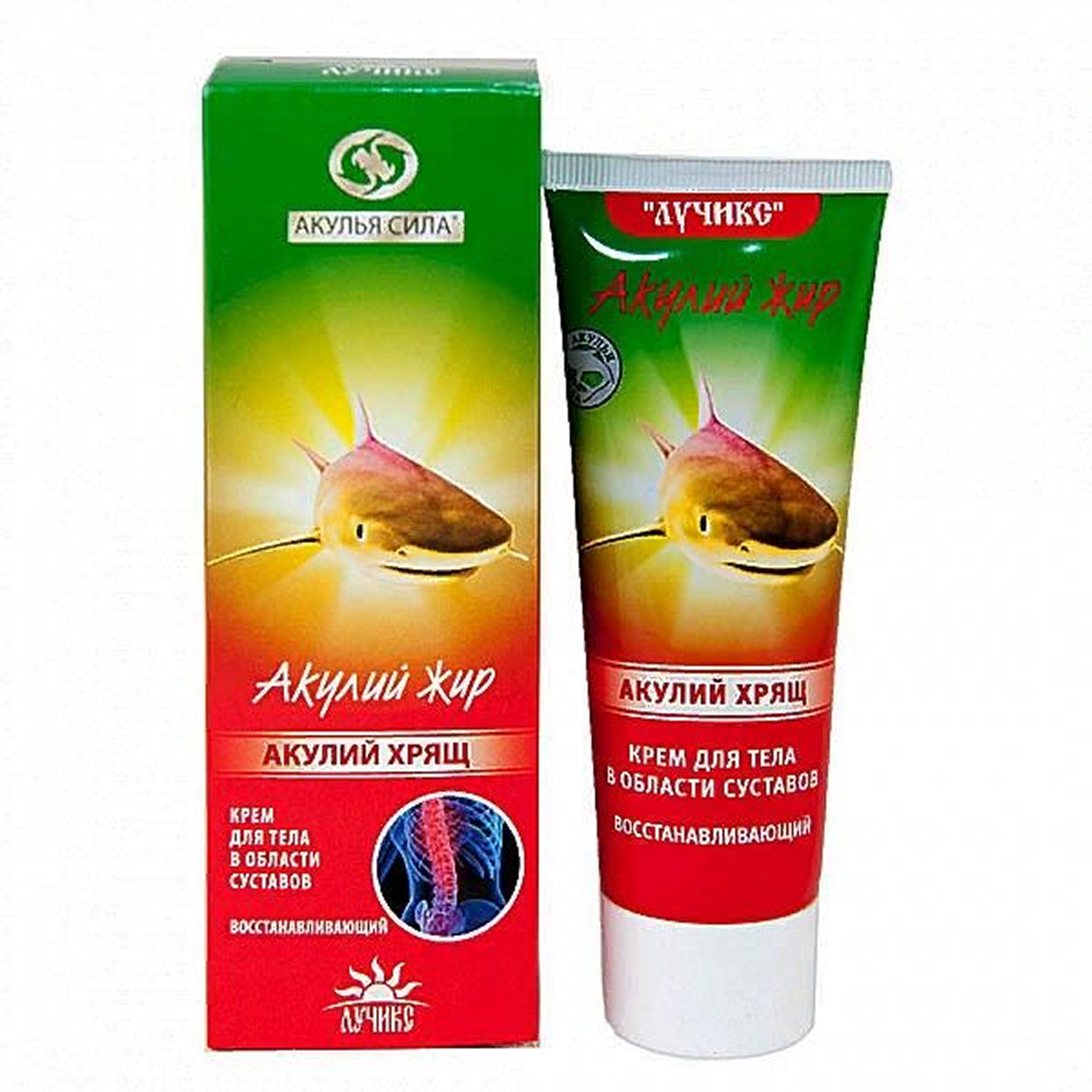 Акулий жир и акулий хрящ крем для тела восстанавливающий 75 мл