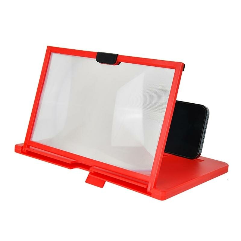 Держатель телефона с увеличением экрана, 10 дюймов красного цвета