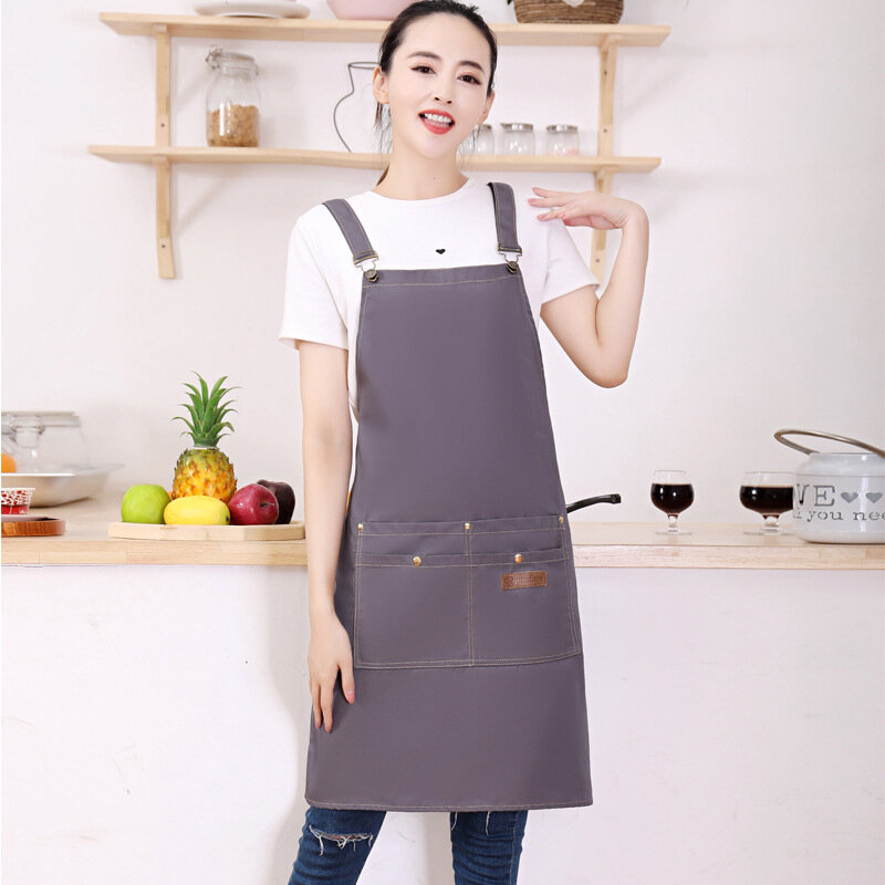 Утолщенный водонепроницаемый фартук из брезента для ресторанов, пекарен, кухонь, кафе, кафе-бистро, садовых работ,