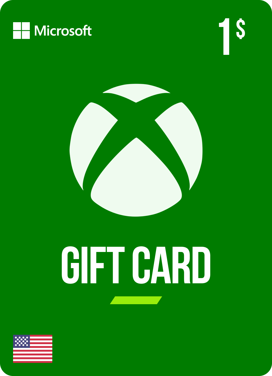 Пополнение счета Xbox, 1 USD, США | Цифровой код, подарочная карта | Xbox Gift Card USA