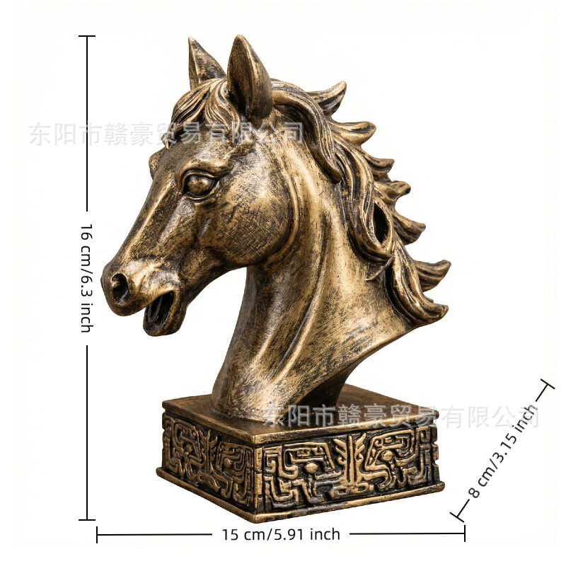 Креативное украшение в виде головы лошади из смолы, декор для входа, подарок