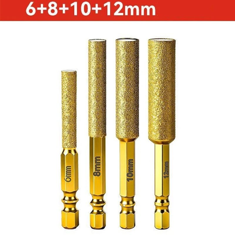 Алмазные коронки 6+8+10+12 мм, 4 шт.