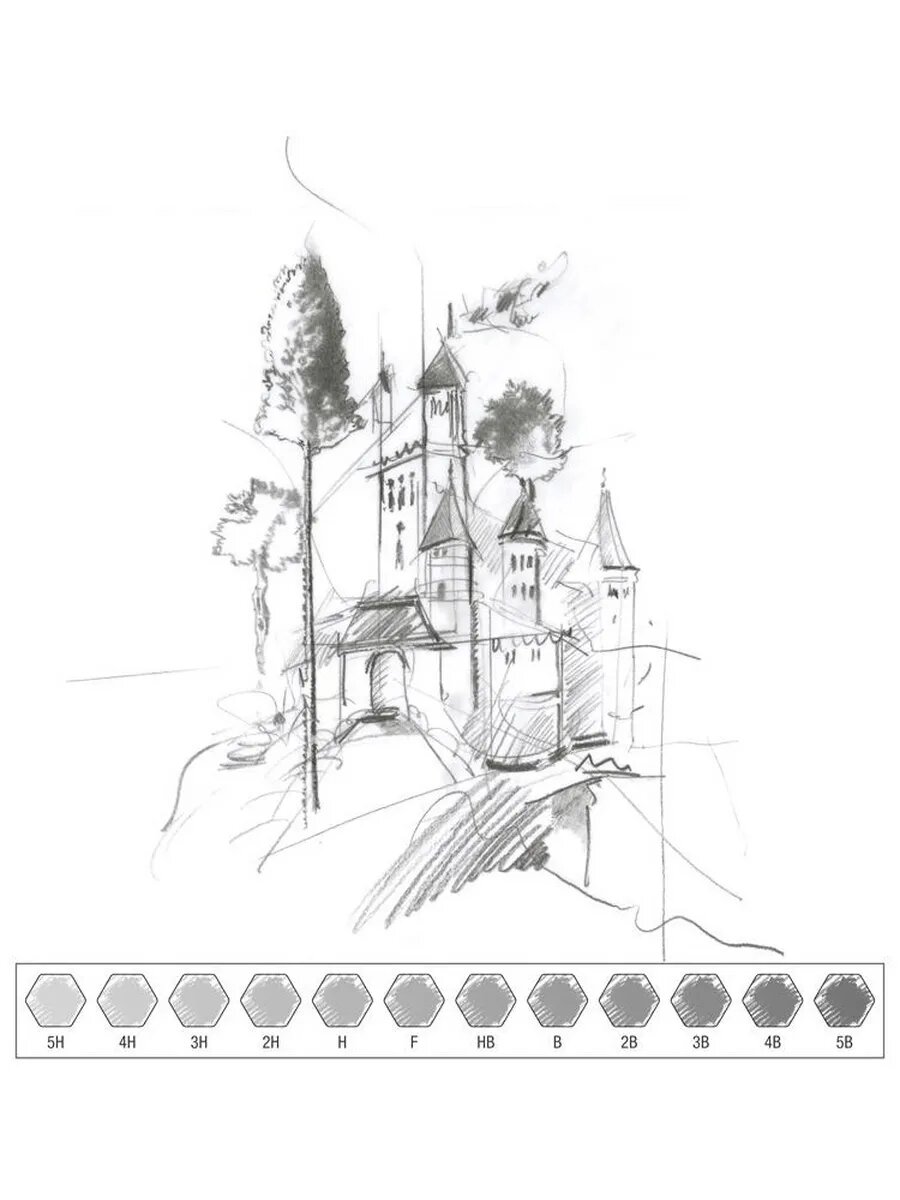 Карандаши простые художественные Castell 9000 Design Set