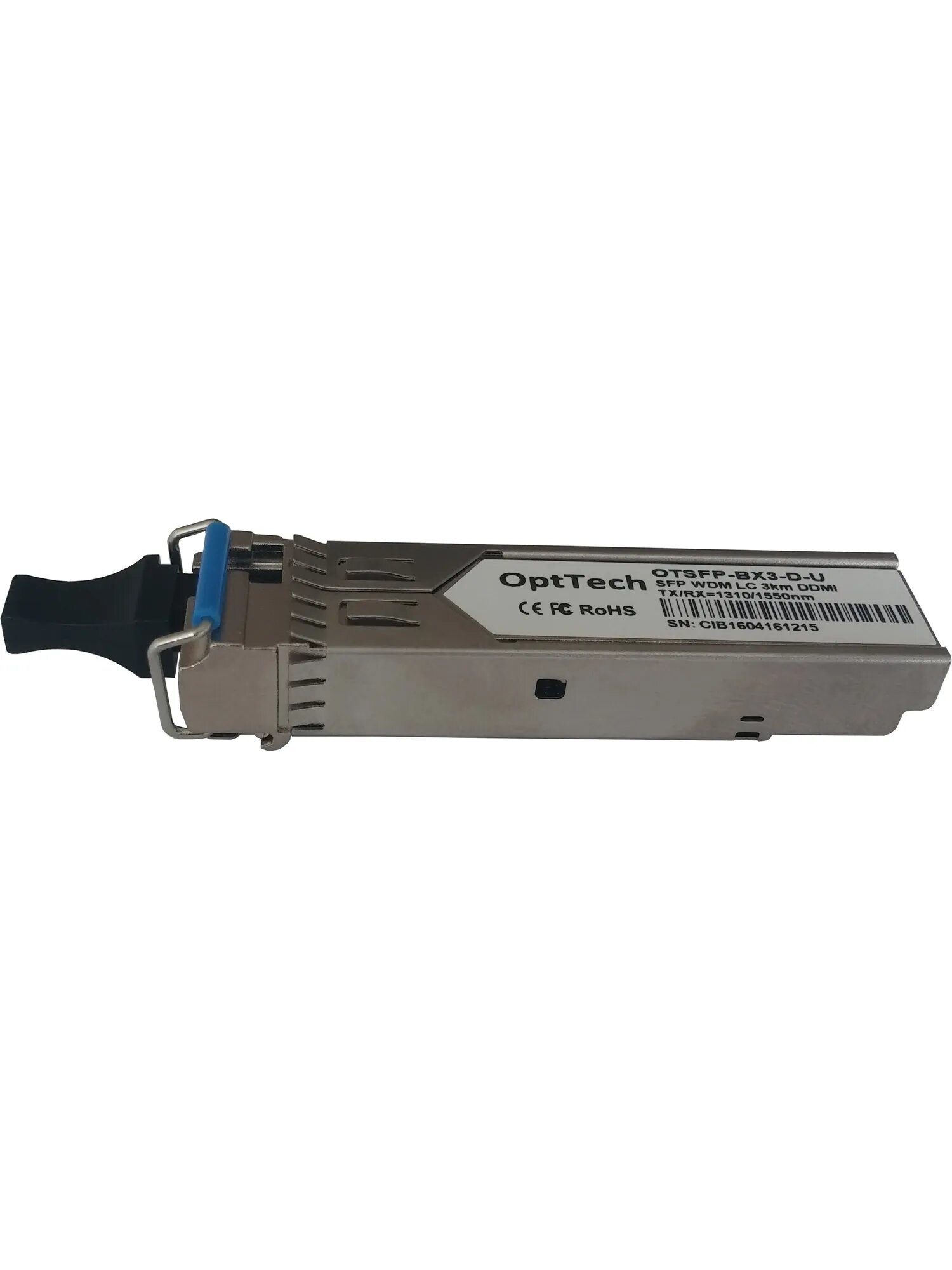 Трансивер OptTech OTSFP-BX3-D-U WDM, TX/RX=1310/1550nm, LC, 3km, DDMI