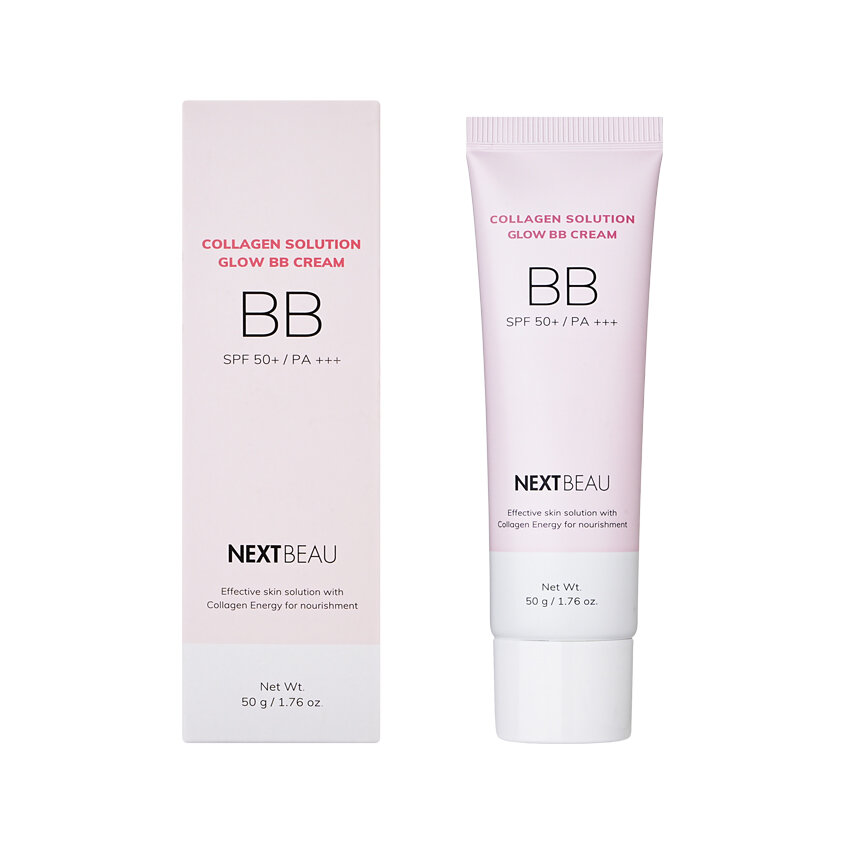Крем для лица NEXTBEAU COLLAGEN SOLUTION BB с гидролизованным коллагеном (SPF-50+ оттенок light beige) 50 г