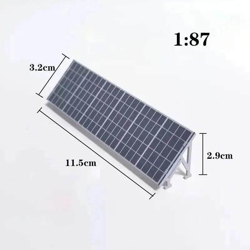Солнечная фотоэлектрическая панель 1:87, мини-модель для макета здания и песочного стола, материалы для диорам и городской сцены, 2 шт
