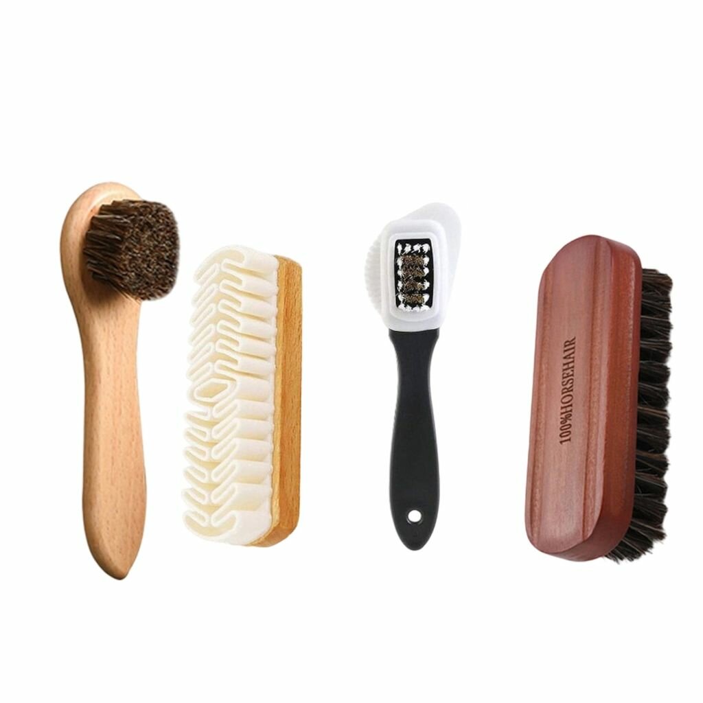 Набор для полировки, чистки и блеска обуви -набор из 4 предметов с заостренным хвостовиком