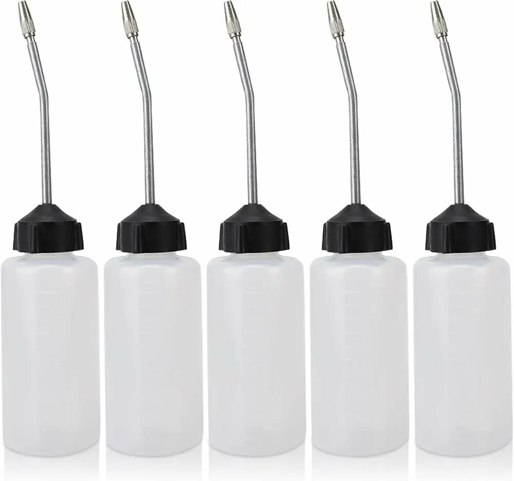 5 шт. пластиковые масляные дозаторы 120 мл с длинным носиком, для швейных машин и поделок