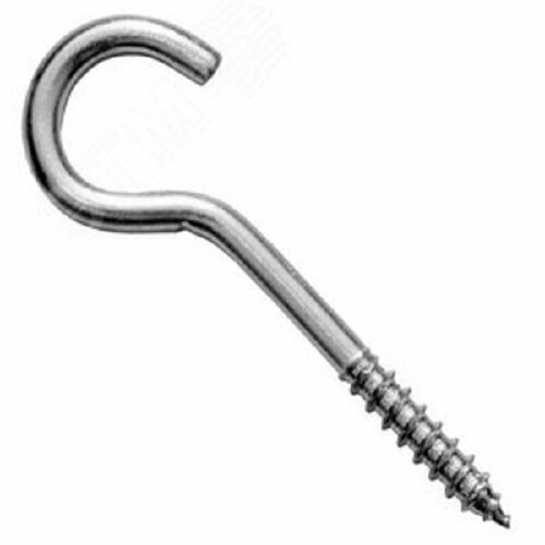 Шуруп с крюком (полукольцом) 6х80 оцинкованный 2 шт. Крепдил-Фасовка