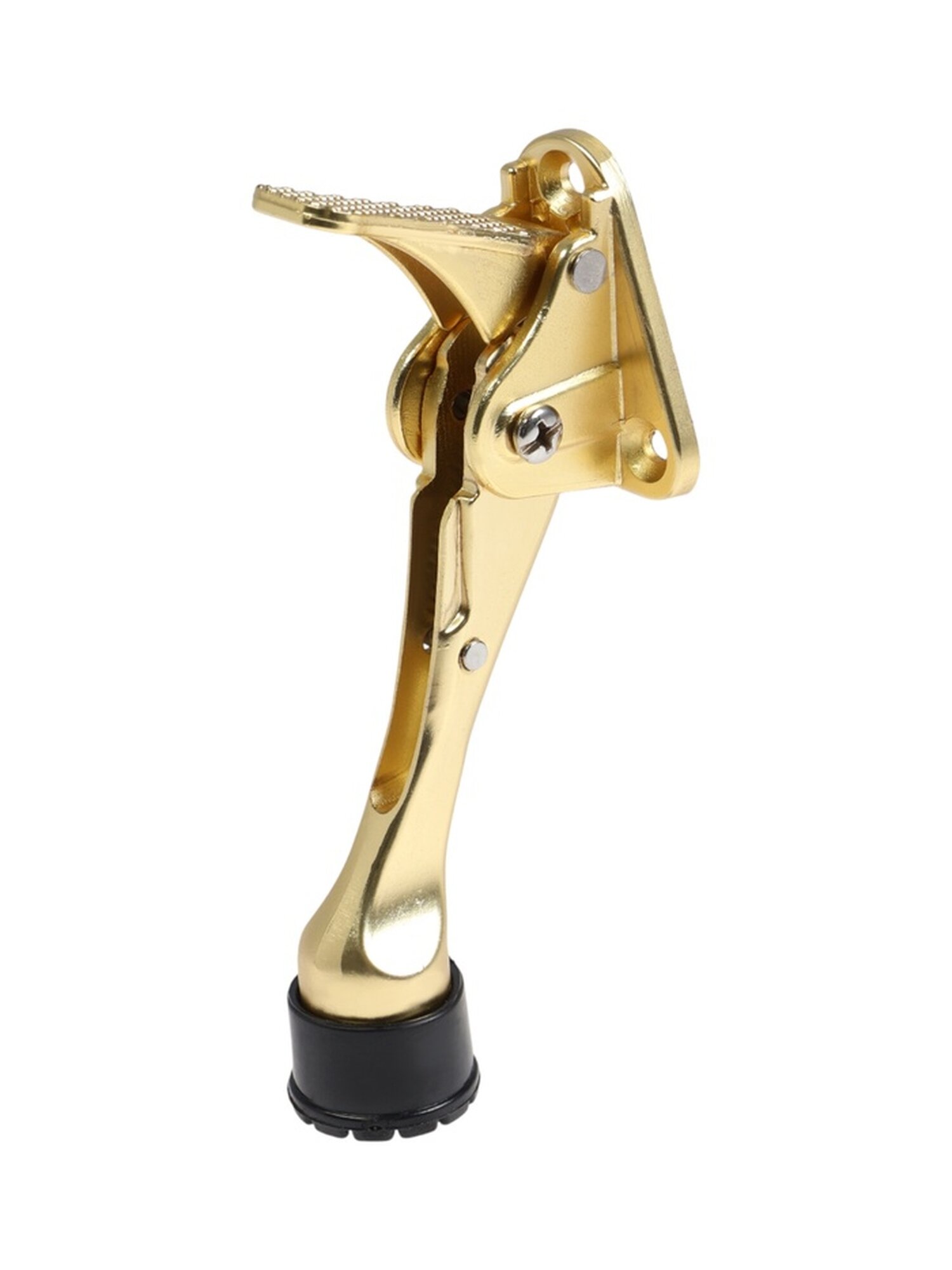 Фиксатор дверной LOCKLAND «козья ножка», с автоподъемом, цвет золото