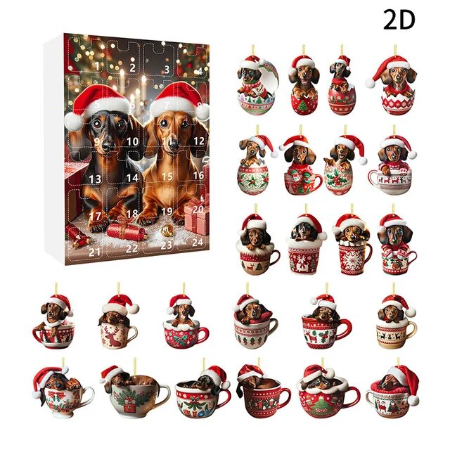 Рождественский адвент-календарь в стиле рок-метал на 2025 год, 24-дневный сюрприз в закрытой коробке, праздничный подарок для взрослых и детей.