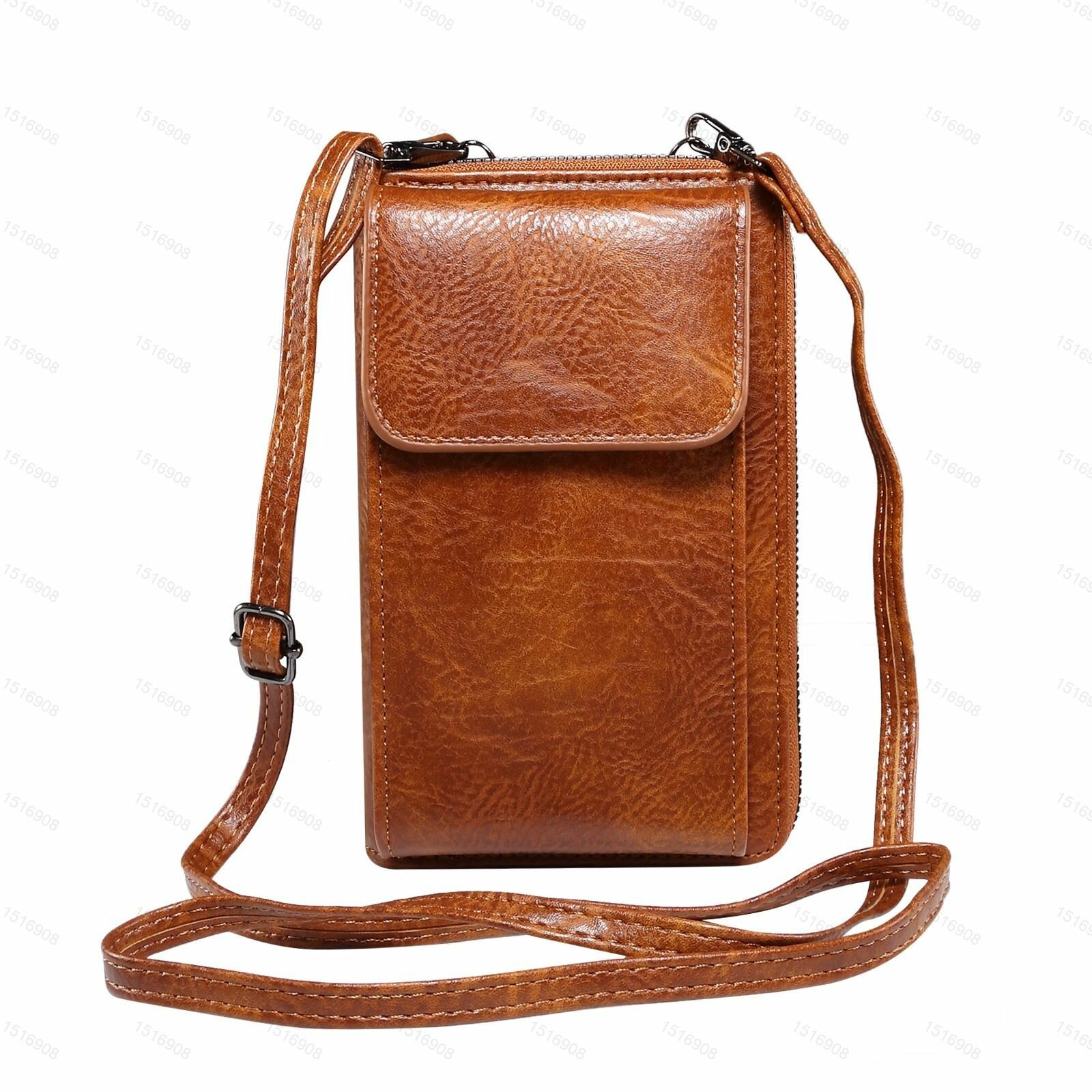 Чехол для смартфона, кожаный чехол для мобильного телефона, поясная сумка, сумка через плечо, футляр для карточек 5.5/6.9/7.2 Дюймовый универсальный коричневый