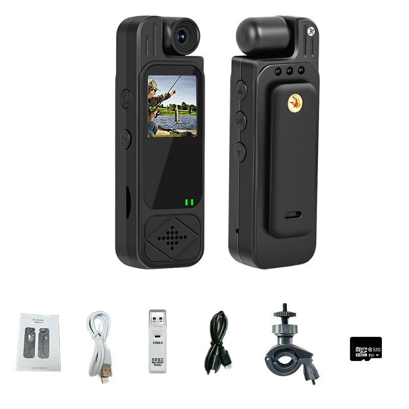 2K HD экшн-камера, камера для правоохранительных органов, записывающая камера, видеоконференции, мониторинг, рыбалка на природе, велоспорт, селфи-камера