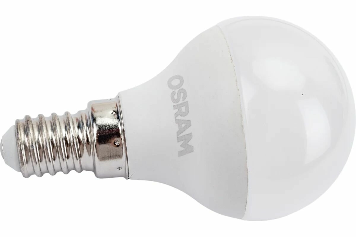Лампа светодиод. (LED) Шар Е14 7Вт 4000К 600лм 230В матов. OSRAM