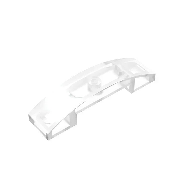Белый строительный блок Gobricks GDS-831 наклон 4x1