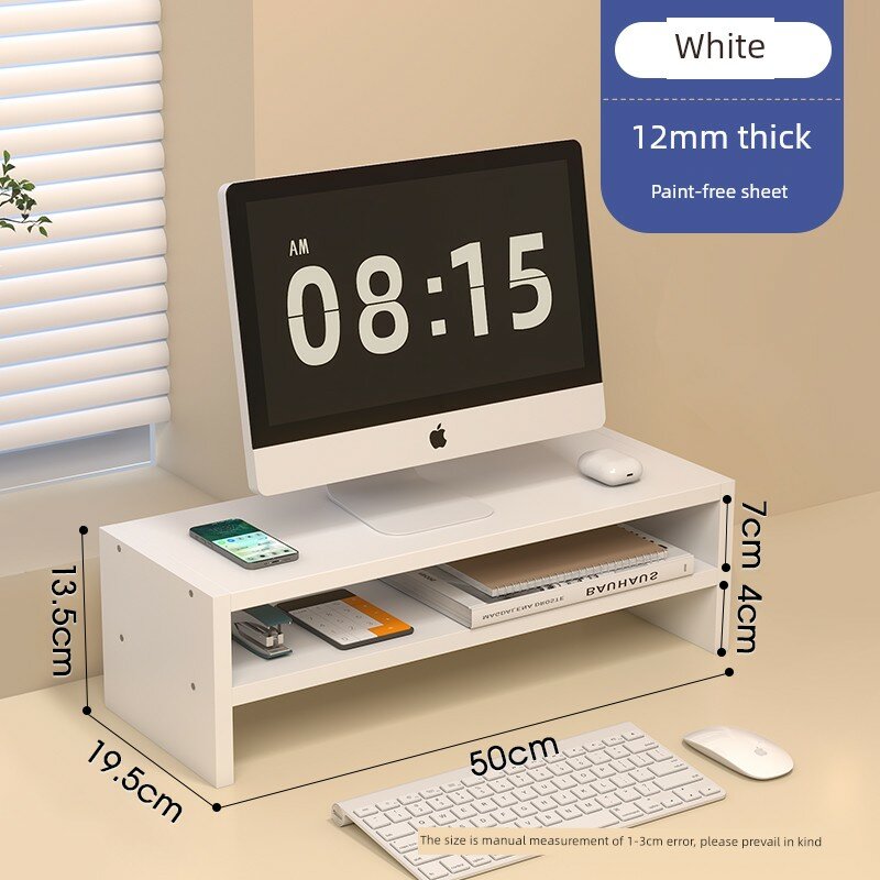 Подставка для ноутбука с охлаждением, органайзер для клавиатуры и монитора, двухъярусная деревянная подставка для