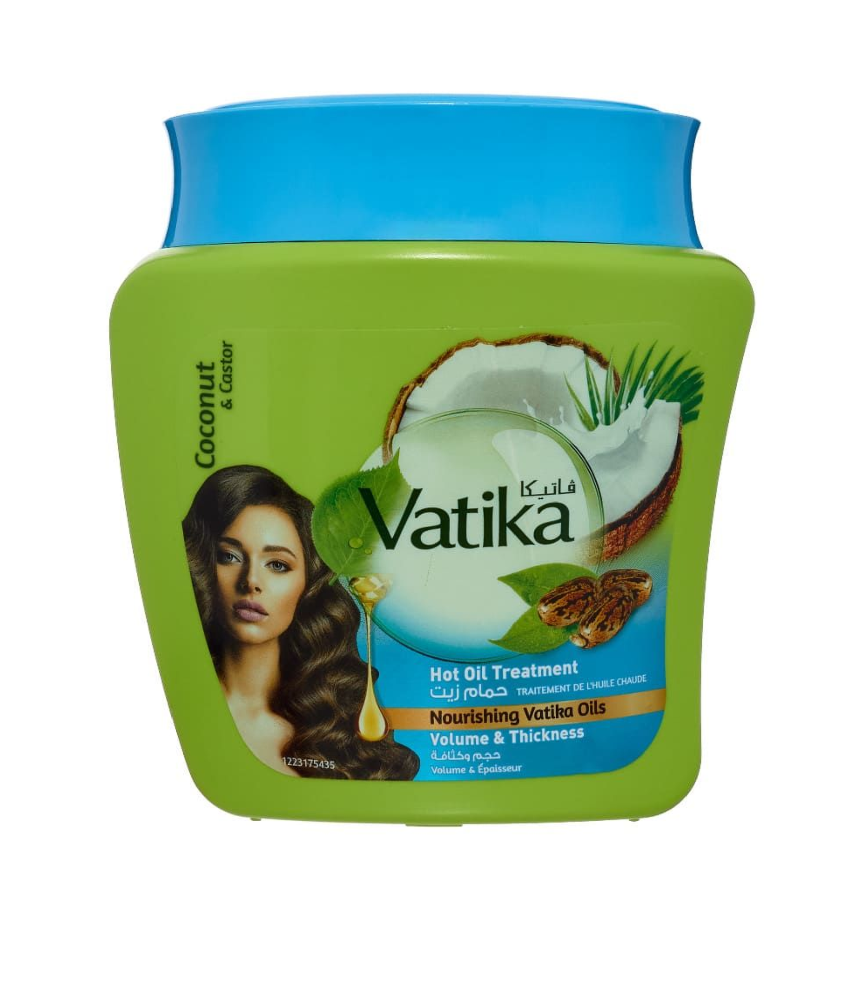 Маска для волос Толщина и Объем для тонких волос / Dabur Vatika Naturals Volume & Thickness Coconut & Castor oil , 500 гр