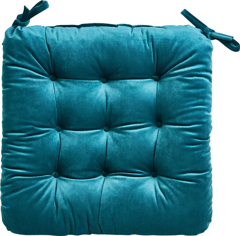 Подушка на сиденье Linen Way «Emerald 1» 40x36 см цвет темно-бирюзовый
