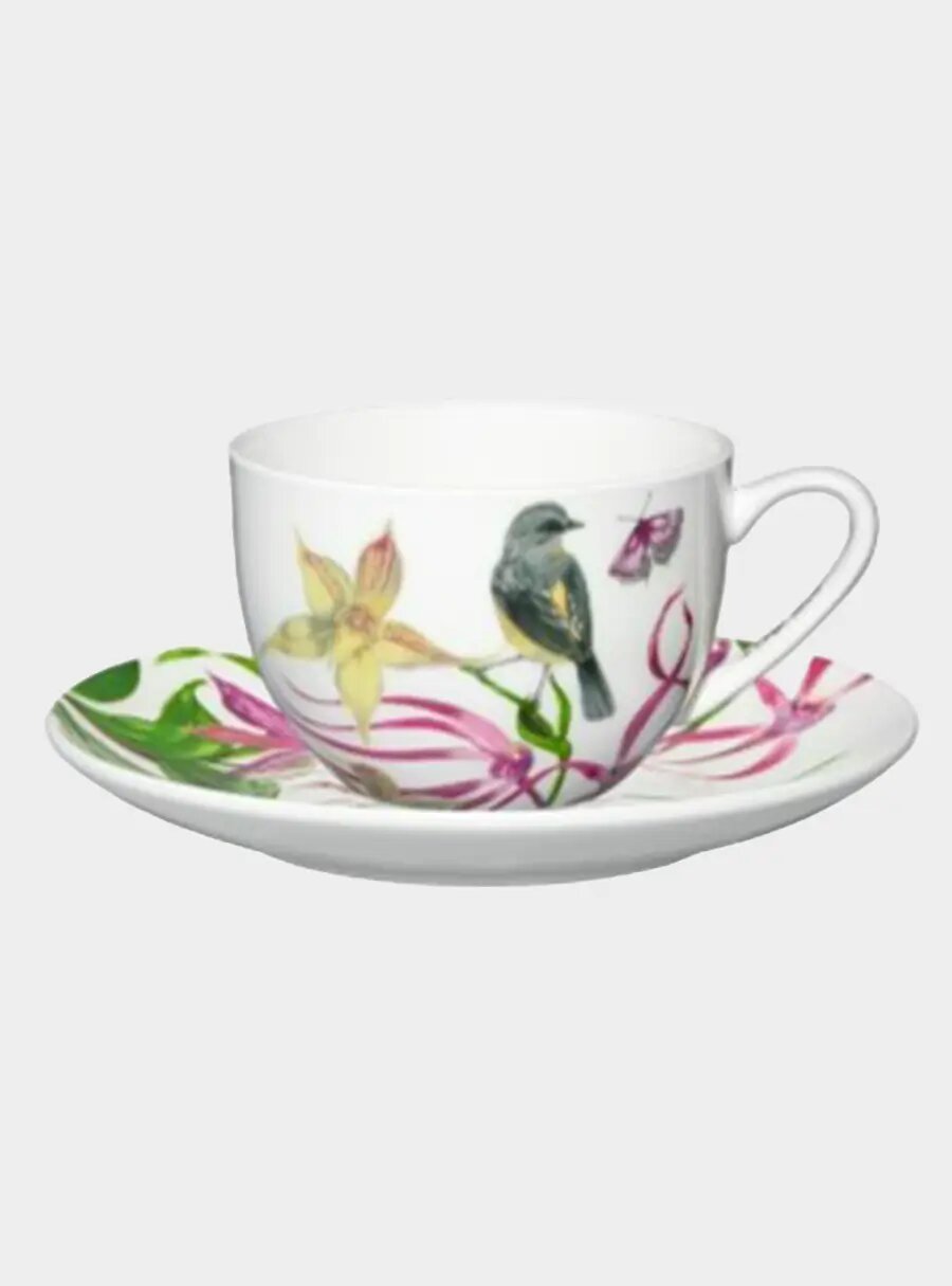 Пара чайная, 1 перс, 2 пр, 320 мл, фарфор F, белая, Малиновка, Lyric