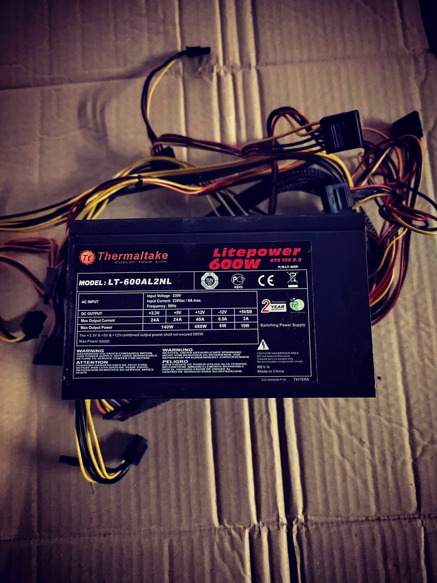 Блок питания 600W Thermaltake Litepower(арт.19491-OZ)