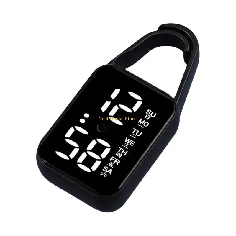 Цифровые часы-брелок Черный, Black
