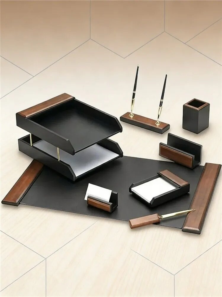 Канцелярский набор для руководителя из пластика, 8 предметов