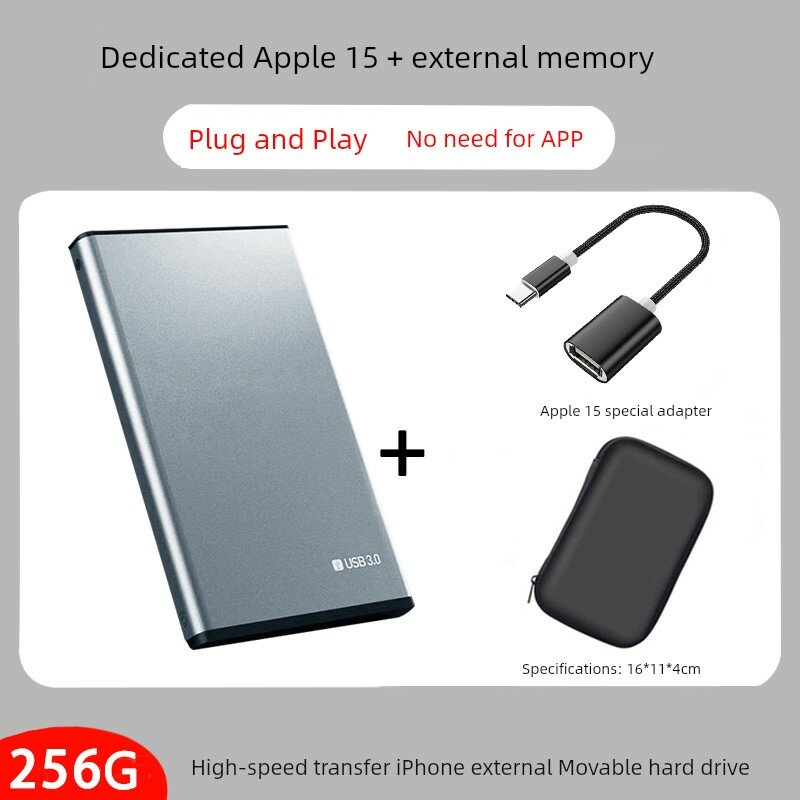 Внешний жесткий диск Apple 15, 500 ГБ/1 ТБ, для резервного копирования видео, портативный USB-накопитель