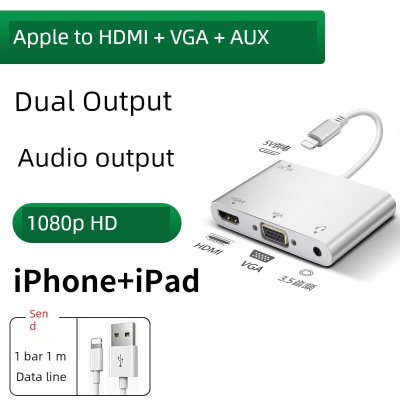Подходит для конвертера Apple-HDMI, кабеля для синхронизации высококачественного изображения с мобильного телефона