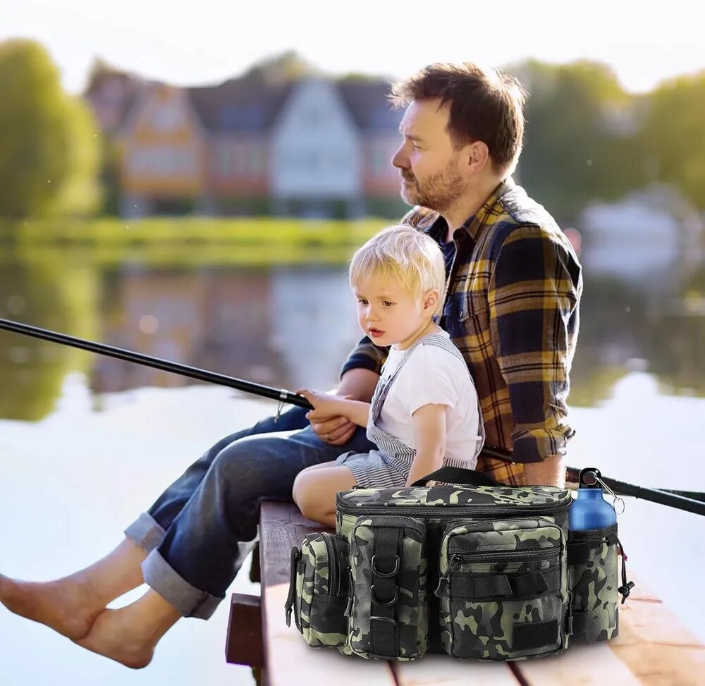 MQOUO Рюкзак Рыболовная сумка для рыбалки и охоты Водонепроницаемый рюкзак камуфляж для бутылки воды