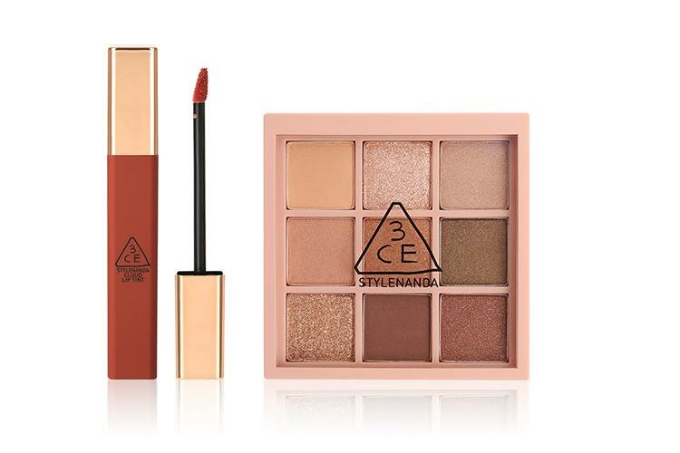 Набор теней и помады женский 3CE бархатистая матовая легкая в растушевке 2 предмета, 5733520