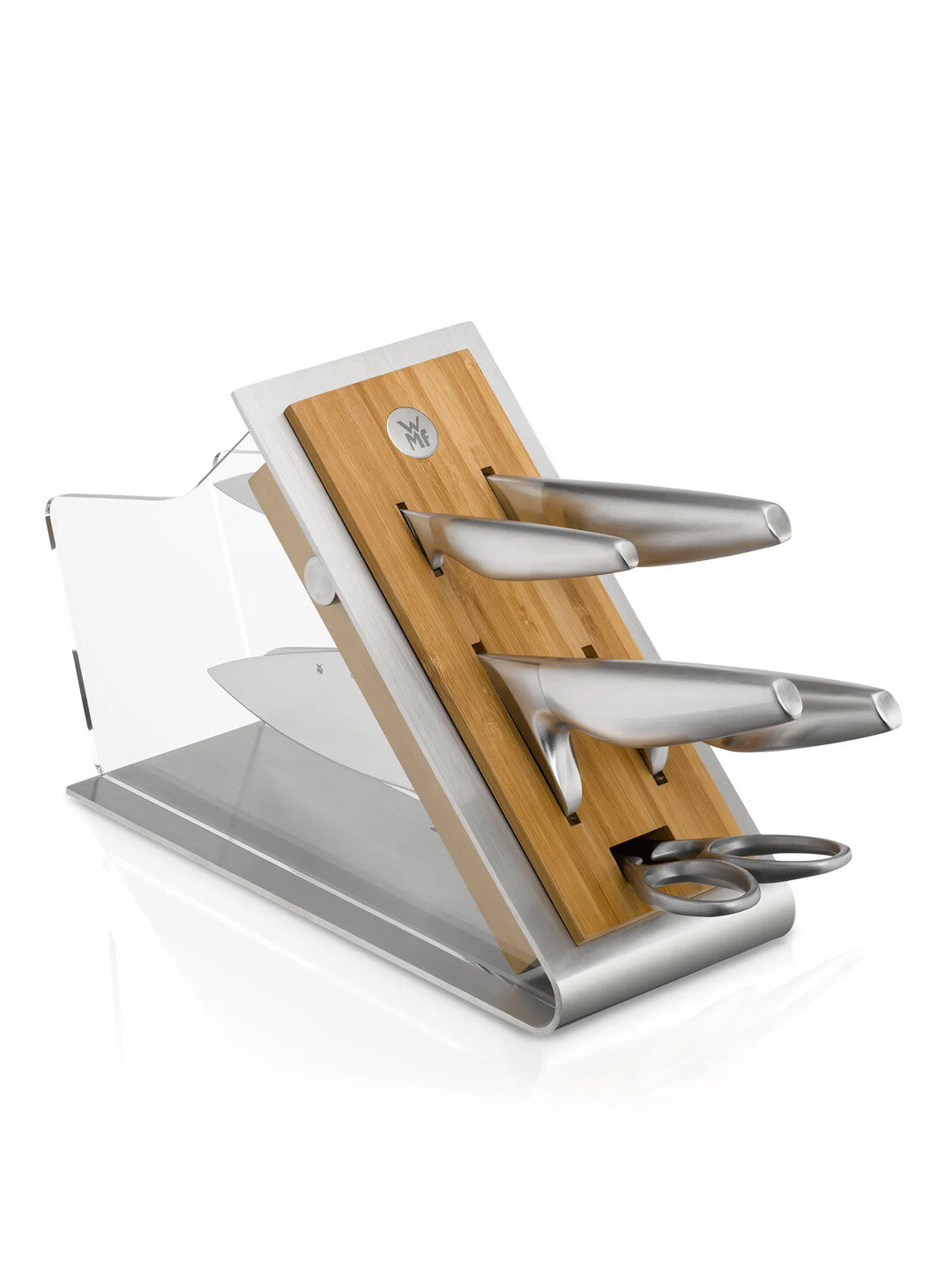 Блок с набором ножей WMF Chef`s Edition, 6 предметов, нержавеющая сталь Cromargan®