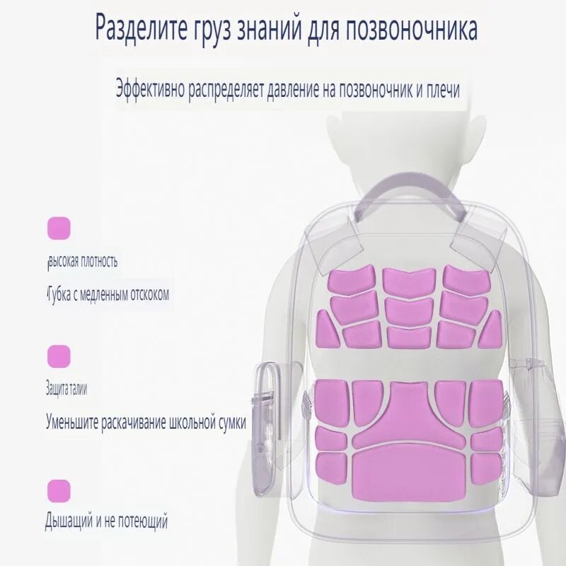 Babilu школьный рюкзак для девочек и мальчиков, 38х28х21 см, капрон, с отделением для ноутбука и ортопедической спинкой — фото 1