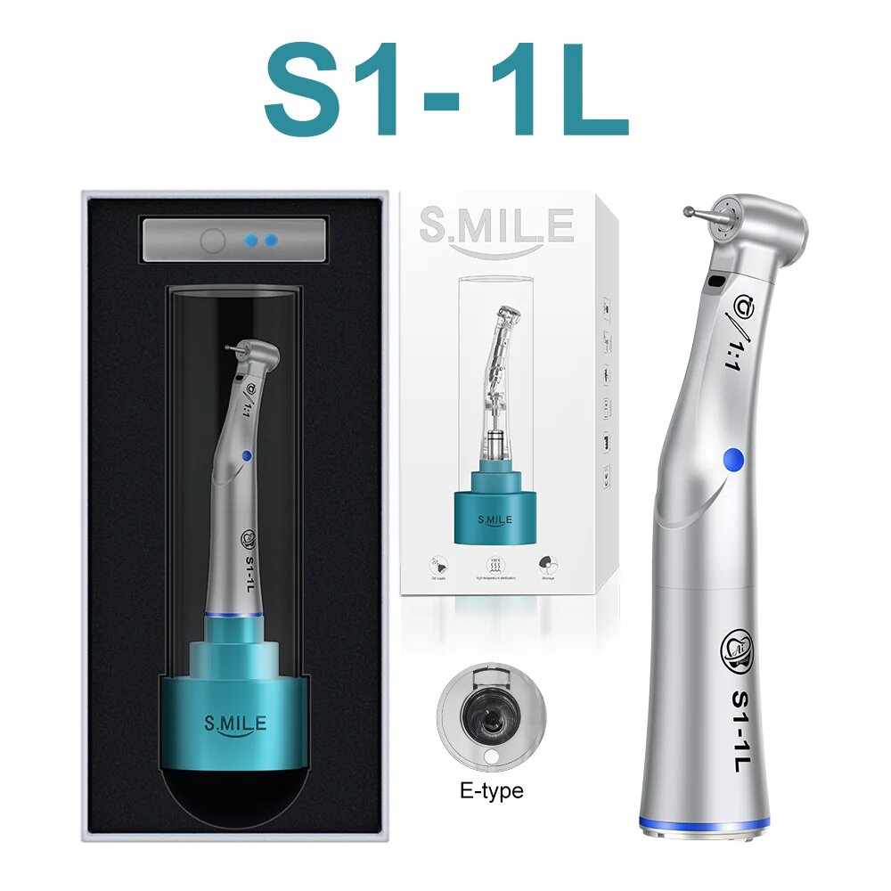 Стоматологический полировальный наконечник AI DENTAL Smile Series S1-1L 1:1 с оптоволокном