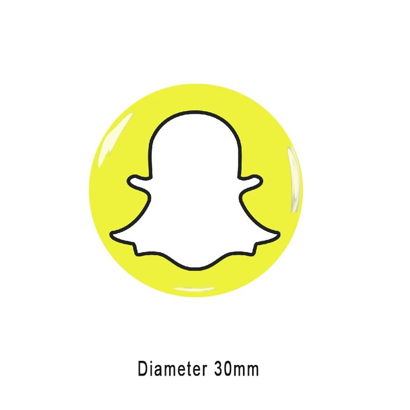 NFC наклейка Snapchat, диаметр 30 мм, Цвет: Snapchat