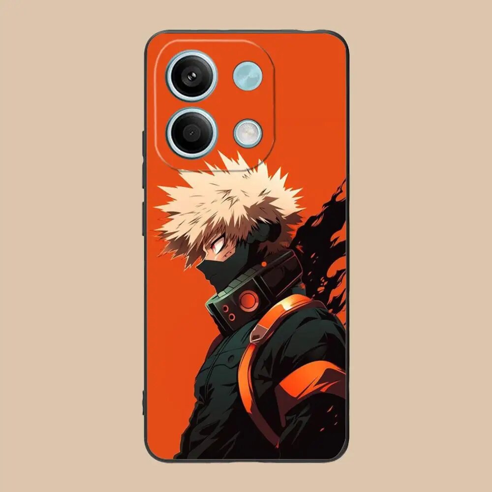 Чехол для мобильного телефона MHA Bakugo для POCO F7 F6 F5 F4 F3 F2 Pro GT C75 C71 Поко Ф7, Black03