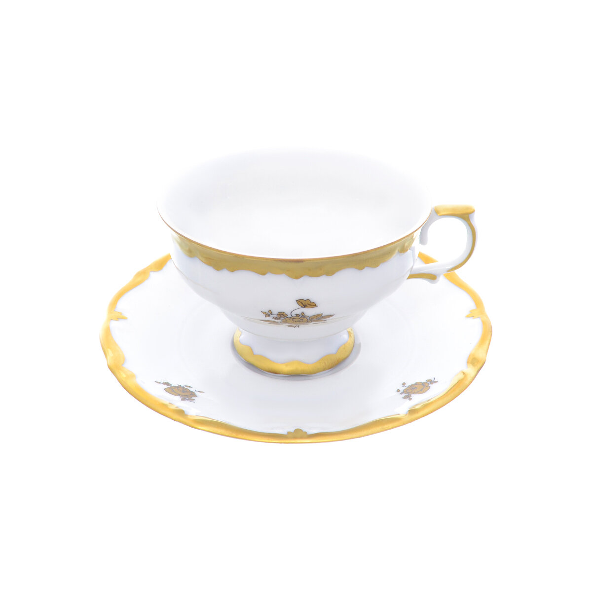 Набор чайных пар Queen's Crown Золотая роза (6 пар)