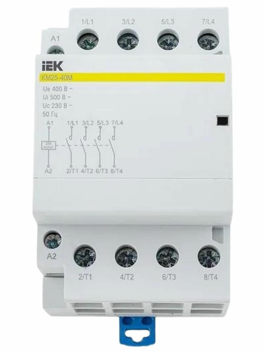Контактор модульный КМ25-40М , 25 А, 4п, AC/DC.