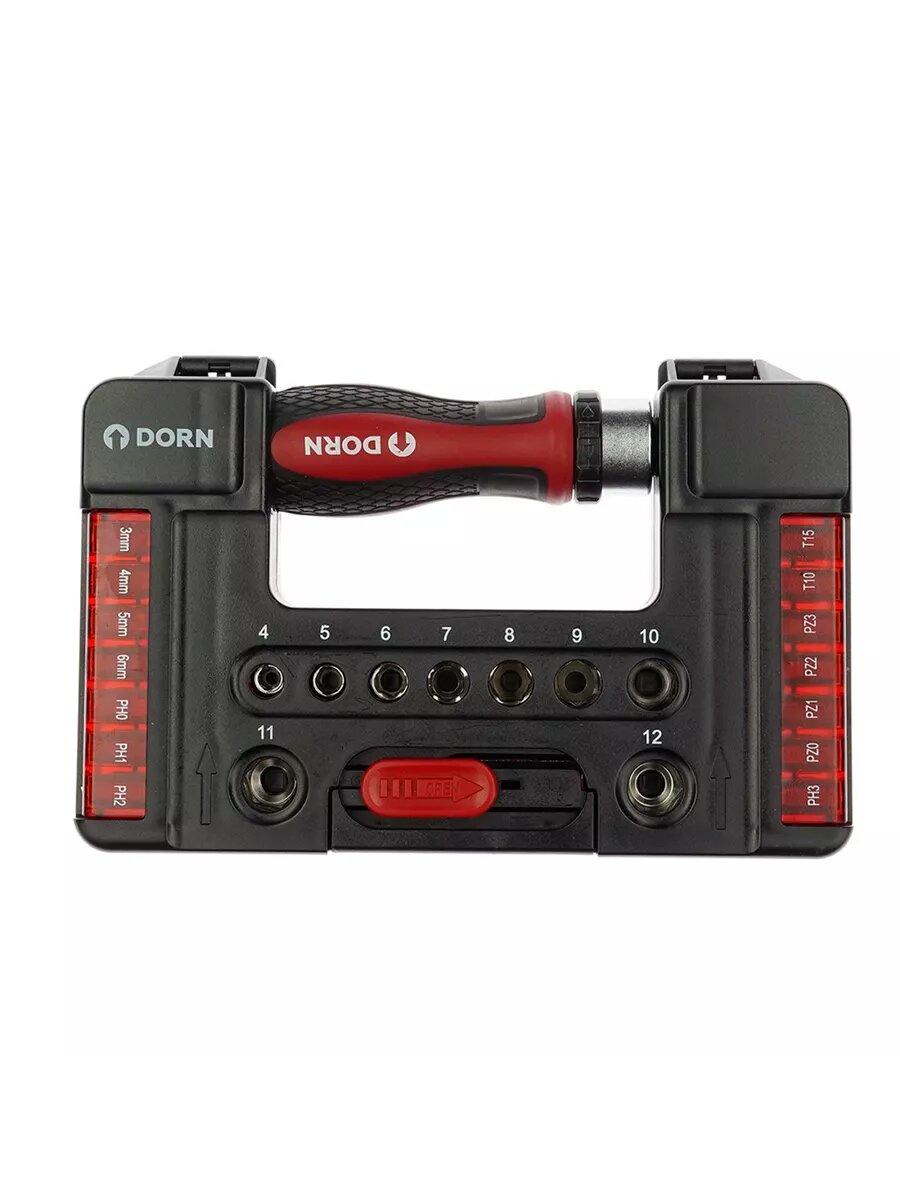 Храповая отвертка с набором насадок