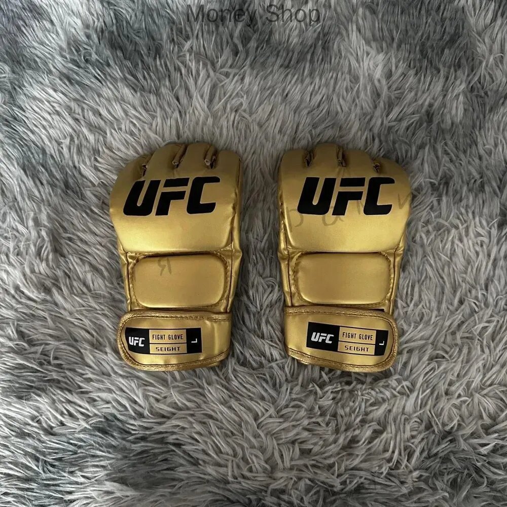 UFC золотые боксерские перчатки M размер для тренировок и соревнований