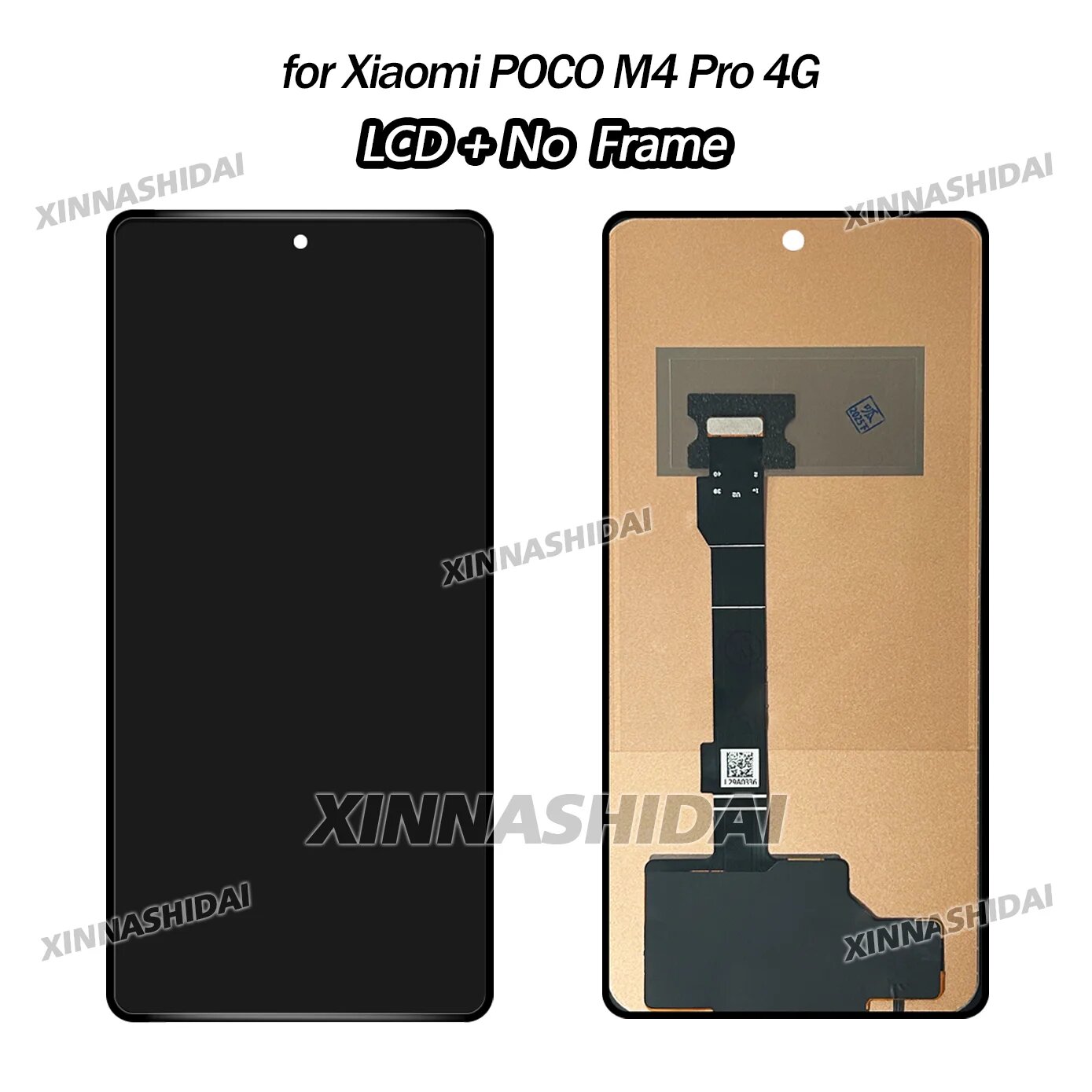 100% протестированный 6.43-дюймовый LCD-дисплей для Xiaomi Poco M4 Pro 4G, сенсорная LCD NO Frame