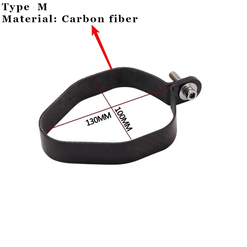 Мотоциклетная выхлопная труба 60,5 мм, глушитель 51 мм, универсальный фиксированный Черный, Type M