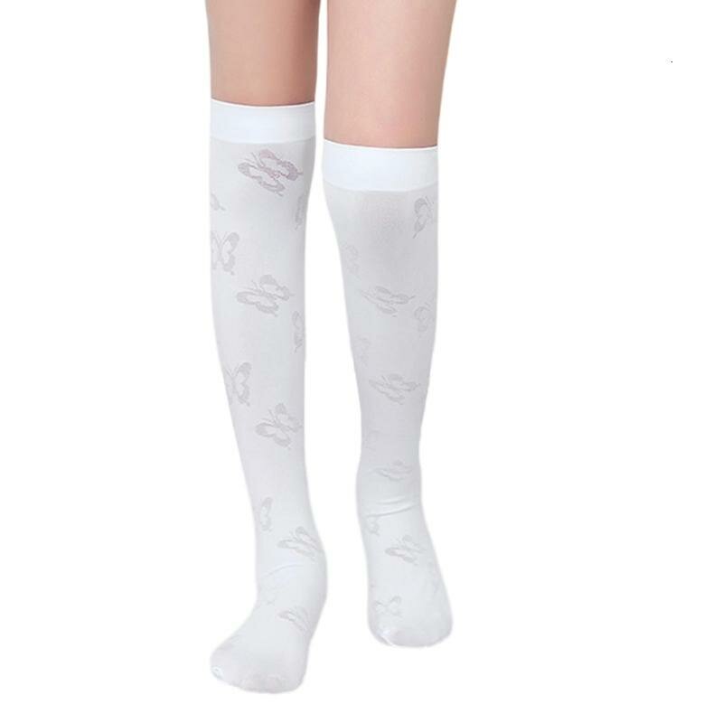 Велюровые чулки до колена для девочек, Бабочка