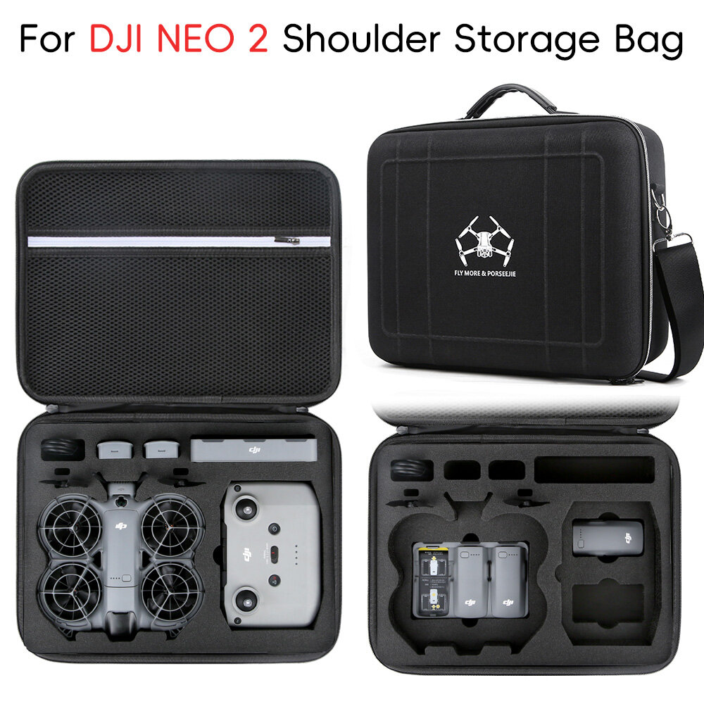 Чехол для переноски, противоударная сумка через плечо для дрона DJI Neo 2 и портативного устройства хранения RC-N3