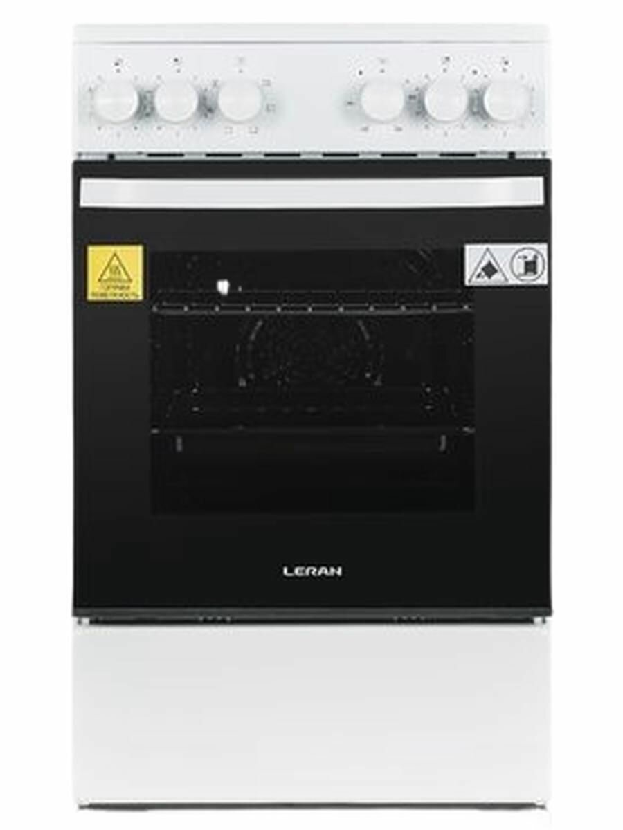 Плита электрическая LERAN FEC 546 W, 8100Вт, стеклокерамика, белая