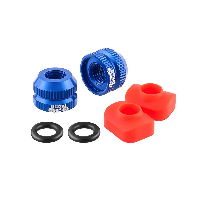 Вакуумные гайки клапанов Presta для велосипедов 2 шт. Синий, 1Set Blue