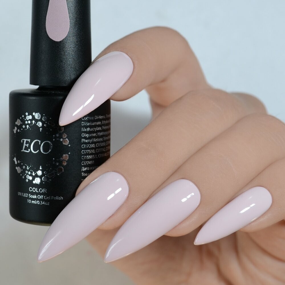 Гель-лак ECO Professional №16 "Бежево-розовый", глянцевый, трехфазный, UV/LED сушка