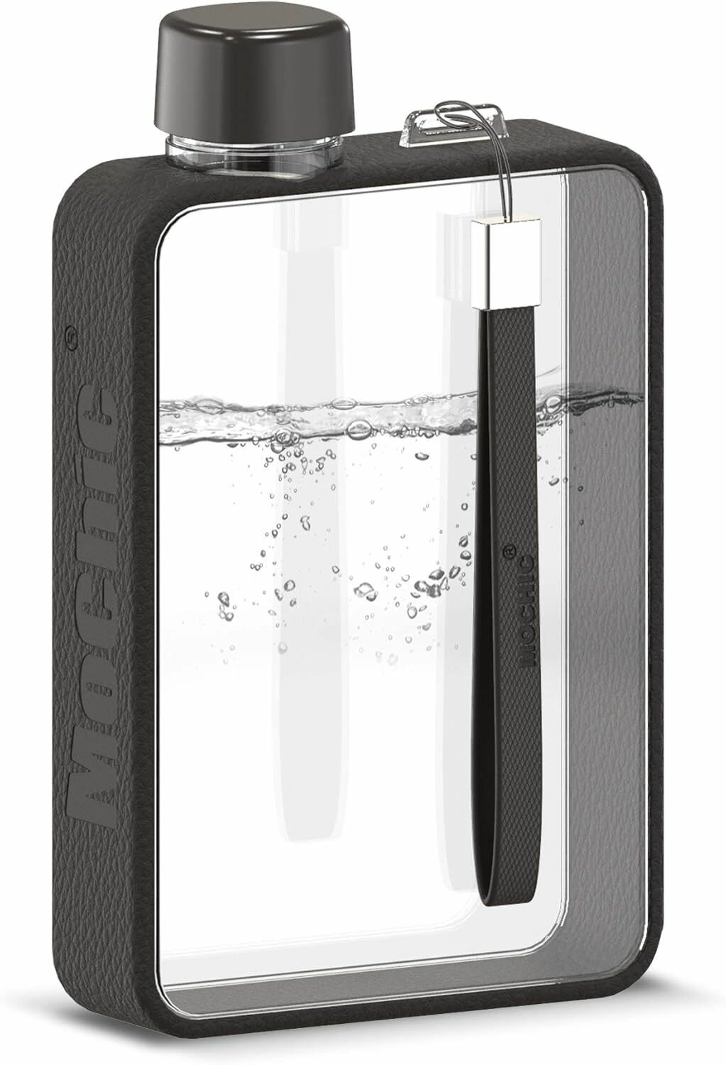 Портативная плоская фляжка для воды объемом 380 МЛ, тонкая квадратная бутылка для воды формата А5, герметичная пластиковая фляжка-флакон для путешествий